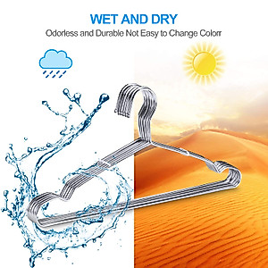 Wire Hangers 50 Pack Coat Hangers Strong Heavy Duty Metal Hangers 16.5 Inch Ultra Thin Space Saving Clothes Hangers by TIMMY