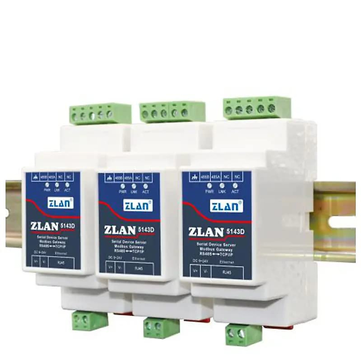 RS485 to TCP/IP Modbus TCP RTU Din Rail Mounted Serial Device Server