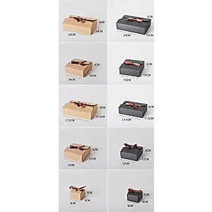 MODADA Gift Bags Square Kraft Paper Box Cardboard Packaging Valentine's Day Wedding Birthday Party Gift Box With Ribbons Candy Storage 30Pcs (Color : Red, Size : 14x14x5cm)