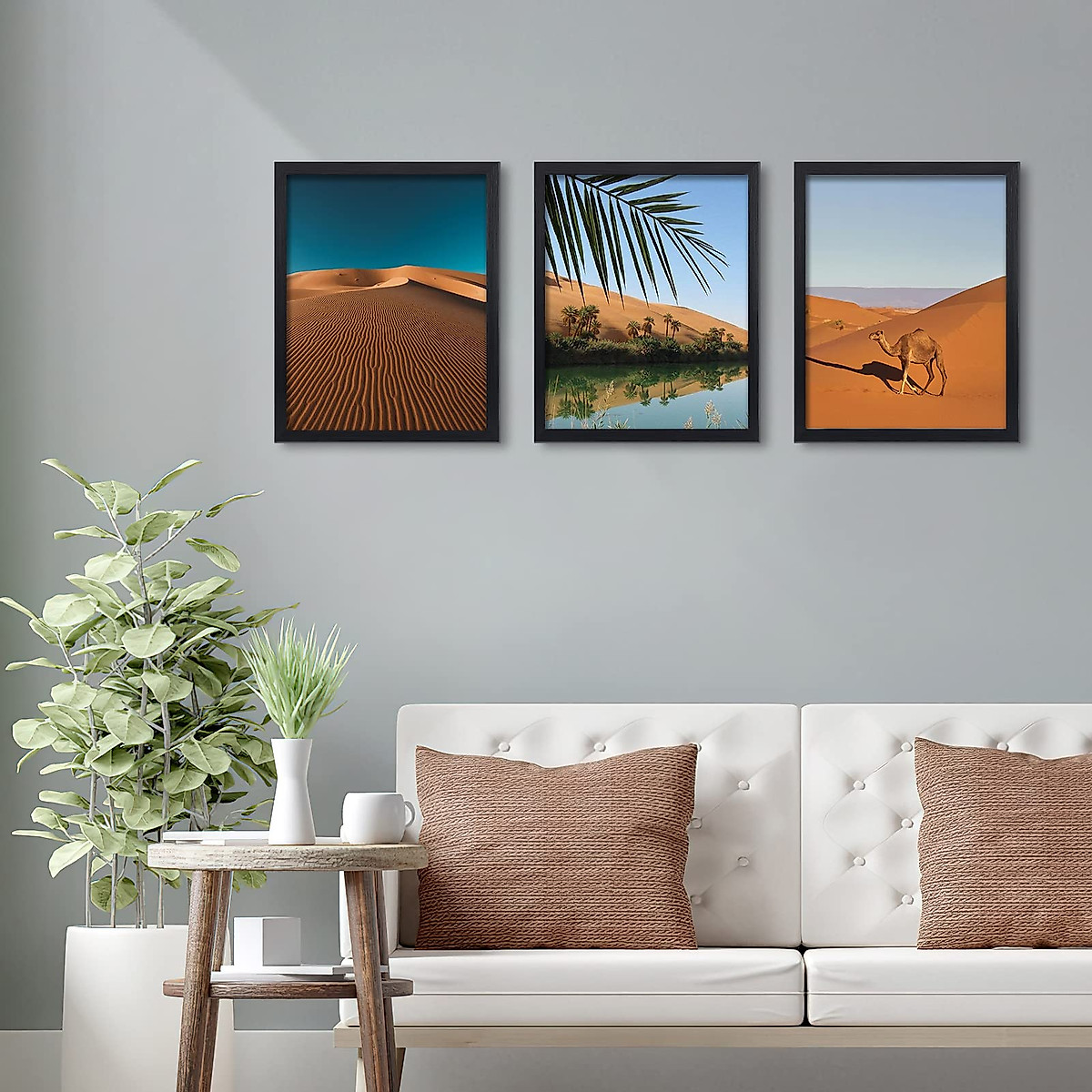 Giftgarden 11x14 Picture Frame Set of 4, Matted to 8x10 or 9x12 Photos with Double Mats, Display 14x11 Poster without Mat, Wall or Tabletop, Black