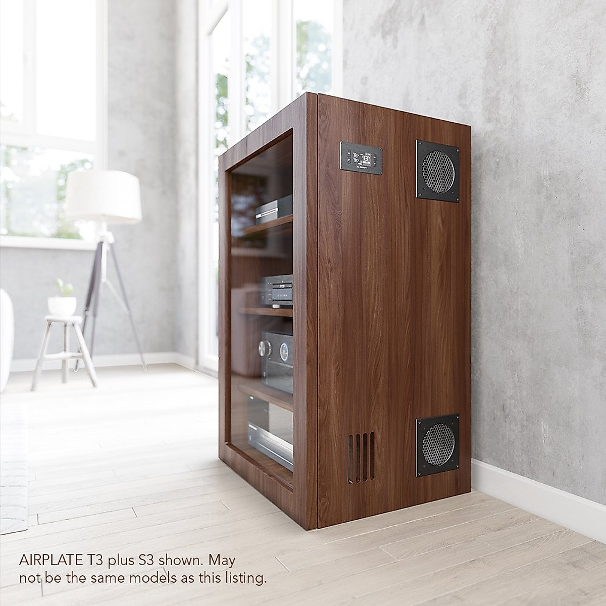 AC Infinity AIRPLATE T8 White, Quiet Cooling Dual-Fan System 6" with Thermostat Control, for Home Theater AV Cabinets