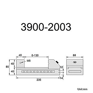 HHIP 3900-2003 Ultra Precision Toolmaker's Vise, 3" Jaw Width (Pack of 1)