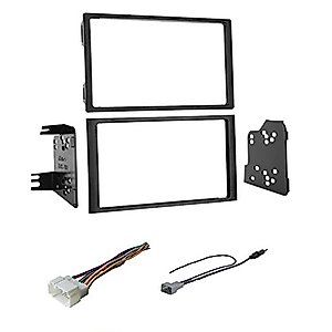 Premium Car Stereo Dash Install Kit, Wire Harness, and Antenna Adapter for Installing an Aftermarket Double Din Radio for 2003 2004 2005 2006 2007 2008 Honda Pilot (No Factory NAV Vehicles)