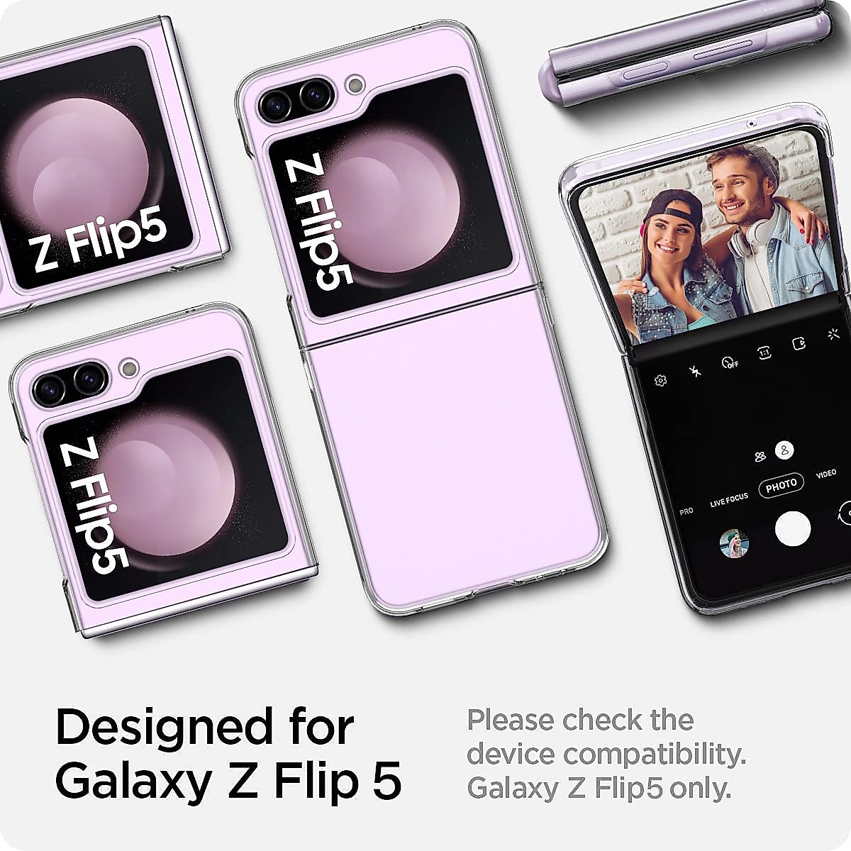 AICase for Samsung Galaxy Z Flip 5 Case Clear, [Anti-Yellow] Ultra-thin Slim Fit Transparent Hard PC Phone Case for Samsung Flip 5 5G