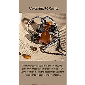 In Ear Monitor CCZ Coffee Bean, Stereo Wired Headphones, Dual Magnetic Circuit Dynamic Driver In-ear HiFi Earphone, Noise Cancelling Headphones With 0.78mm 2Pin Detachable Cable (With MIC, black)