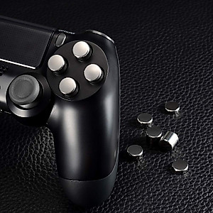eXtremeRate Magnetic Metal Bullet Buttons for PS4 Controller, Adjustable Action Buttons, Replacement Parts Repair Kit for PS4 Slim Pro Controllers (20 in 1)