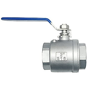 DAN SPEED 2" NPT Female 316 Stainless Steel Full Port Ball Valve Vinyl Handle WOG1000