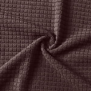 VOSAREA Arm Covers for Sofa 2pcs Chair Arm Protectors Sofa Armrest Cover Universal Sofa Armchair Slipcovers Recliner Chair Arm Cover for Home Office (Dark Coffee) Couch Armrest Covers