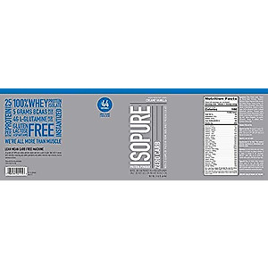 Isopure Creamy Vanilla Whey Isolate Protein Powder with Vitamin C & Zinc for Immune Support, 25g Protein, Zero Carb & Keto Friendly, 3 Pounds (Packaging May Vary)