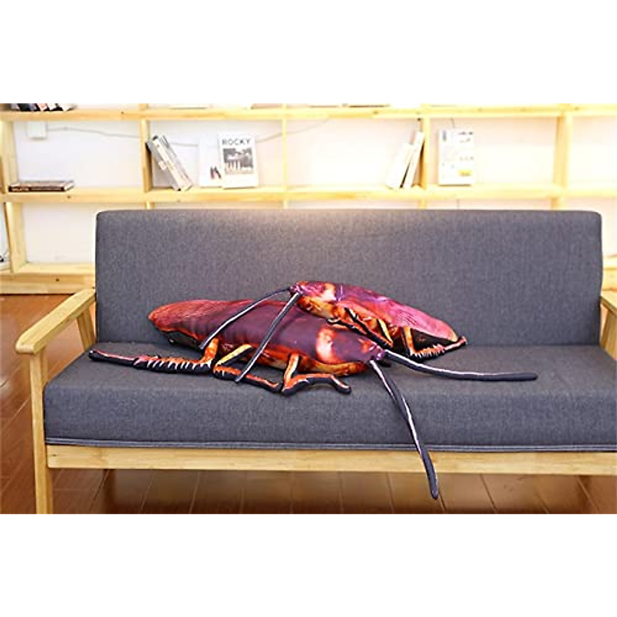 The Flash Store 13.78 in Creative 3D Cockroach Plush Toy Realistic Cockroach Stuffed Animal Toy Funny Home Sofa Car Decoration Party Favors Throw Pillow Birthday Gifts