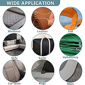 9 Pcs Heavy Duty Hand Sewing Needles Kit,Leather Sewing Needles with 5 Leather Hand Sewing Needle and 4 Curved Needle for Home Upholstery,Leather Needles for Hand Sewing,Carpet Canvas Repair…