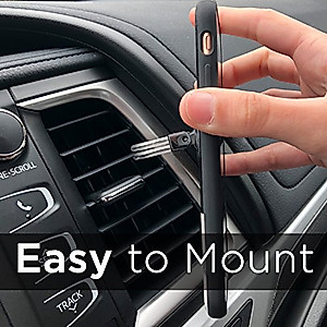 Aduro Phone Ring Holder [3-in-1] - Phone Ring, Phone Stand, Phone Car Vent Mount, Finger Grip Phone Holder for All iPhone, Samsung Galaxy (Black)