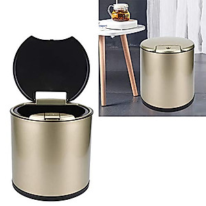 Aqur2020 Tea Bucket, 7L Smart Induction Trash Can Tea Residue Filter Bucket Stainless Steel Waste Water Bucket