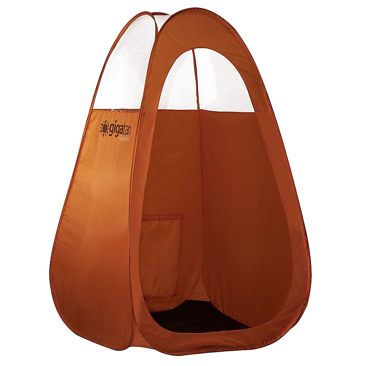 Gigatent Spray Tan Pop Up Tent - Professional Sunless Tanning Pop-Up Spraying Booth for Airbrush Art, Makeup & Painting - 50'' x 37'', Folds Easily in 30 Seconds - with Carry Bag,brown
