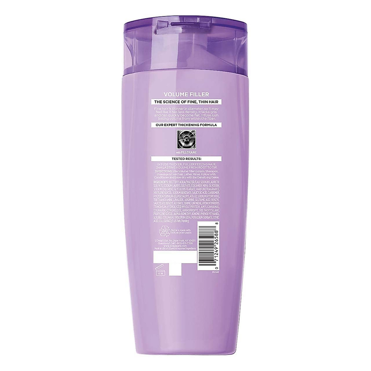 L'Oreal Paris Elvive Volume Filler Thickening Shampoo, 12.6 fl oz (4 pack) (Bundle)