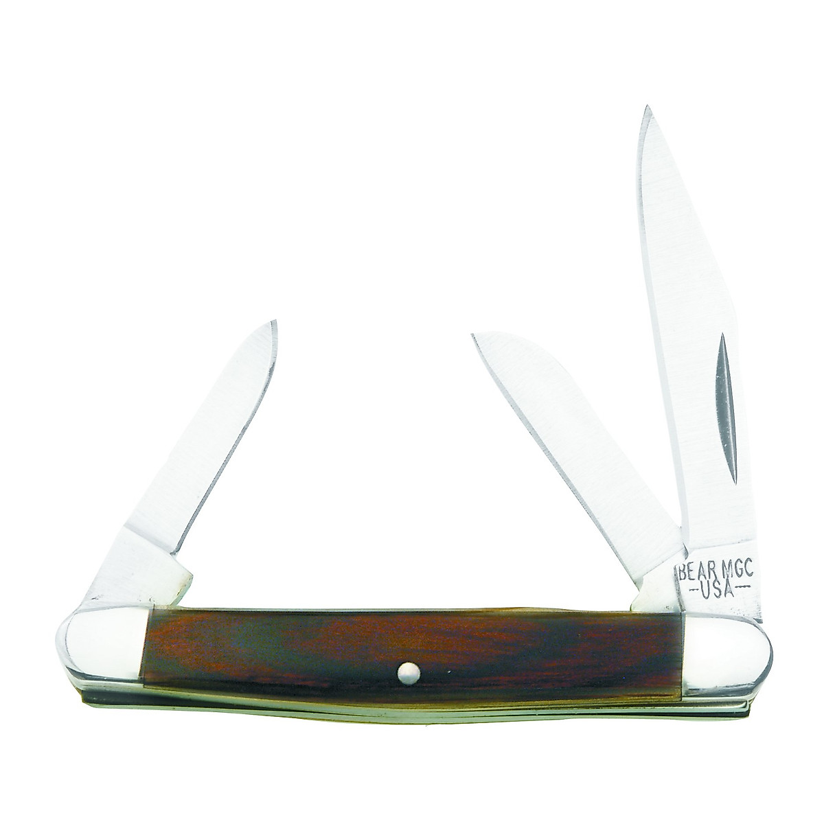 Bear & Son 233R Rosewood Three-Blade Small Stockman Slip Joint Knife, 2 7/8-Inch