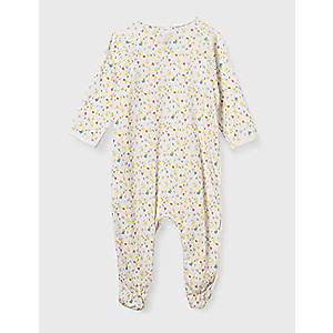 Petit Bateau Baby Girl Side Snap Floral Footie (1 Month) Multi