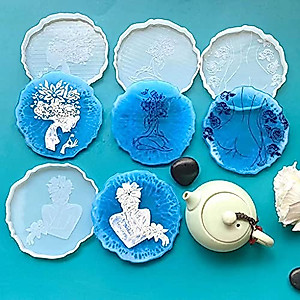 DIY Crystal Human Body Tea Tray Mold Body-Shaped Epoxy Resin Mold Suitable for Home Decoration Table Wine Tray Silicone Mold Jewelry Tray Making