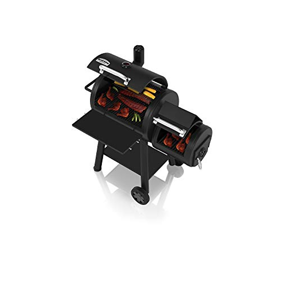 Broil King 955050 Smoke Offset 500 Offset Smoker and Grill, Black