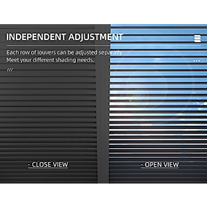 PURPLE LEAF 11.5' × 17.7' Outdoor Louvered Pergola with Adjustable Hardtop Gazebo Sun Shade Patio Aluminum Pergola