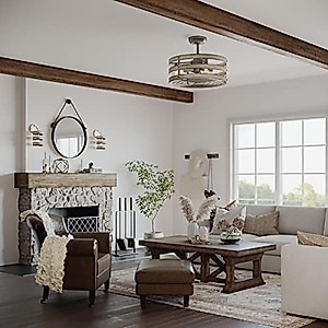 Progress Lighting Gulliver Collection 1-Light Antique Whitewashed Farmhouse Wall Sconce Light, Galvanized Finish