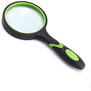 10X Magnifying Glass,Handheld Reading Magnifier for Senior and Kids,75mm Large Magnifying Lens for Reading and Hobbies