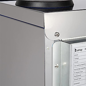 Zokop ZOKOP Commercial Ice Maker 110Lbs/24H, Stainless Steel Ice Machine with 24Lbs Ice Storage Capacity, Freestanding Under Counter ice Maker, Ideal for Home, Office, Restaurant, Bar, Coffee Shop