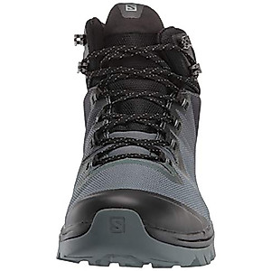 Salomon VAYA MID Gore-TEX Hiking Boots for Women, Stormy Weather/Black/Trooper, 5