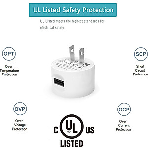 5FT 2 in 1 Charger Fit for Samsung Galaxy Tab A E,S,S2,3,4, 10.1" 7.0" 8.0" 8.4" 9.6" 9.7",SM-T580/T380/T280/P580/T387/T377/T800/T113/T520/T900/T320/T713 Tablet Cable Power Supply Adapter Cord