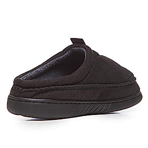 Skysole Boys’ Clog Slippers, Water Repellant Micro Suede, Cozy and Comfortable Indoor Slip-Ons, Black, Size 6