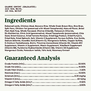 NUTRO NATURAL CHOICE Adult Dry Dog Food, Lamb & Brown Rice Recipe Dog Kibble, 5 lb. Bag