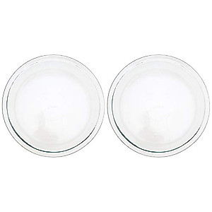 Pyrex 6001003 Glass Bakeware Pie Plate 9" x 1.2" Pack of 2, 5.2, Clear