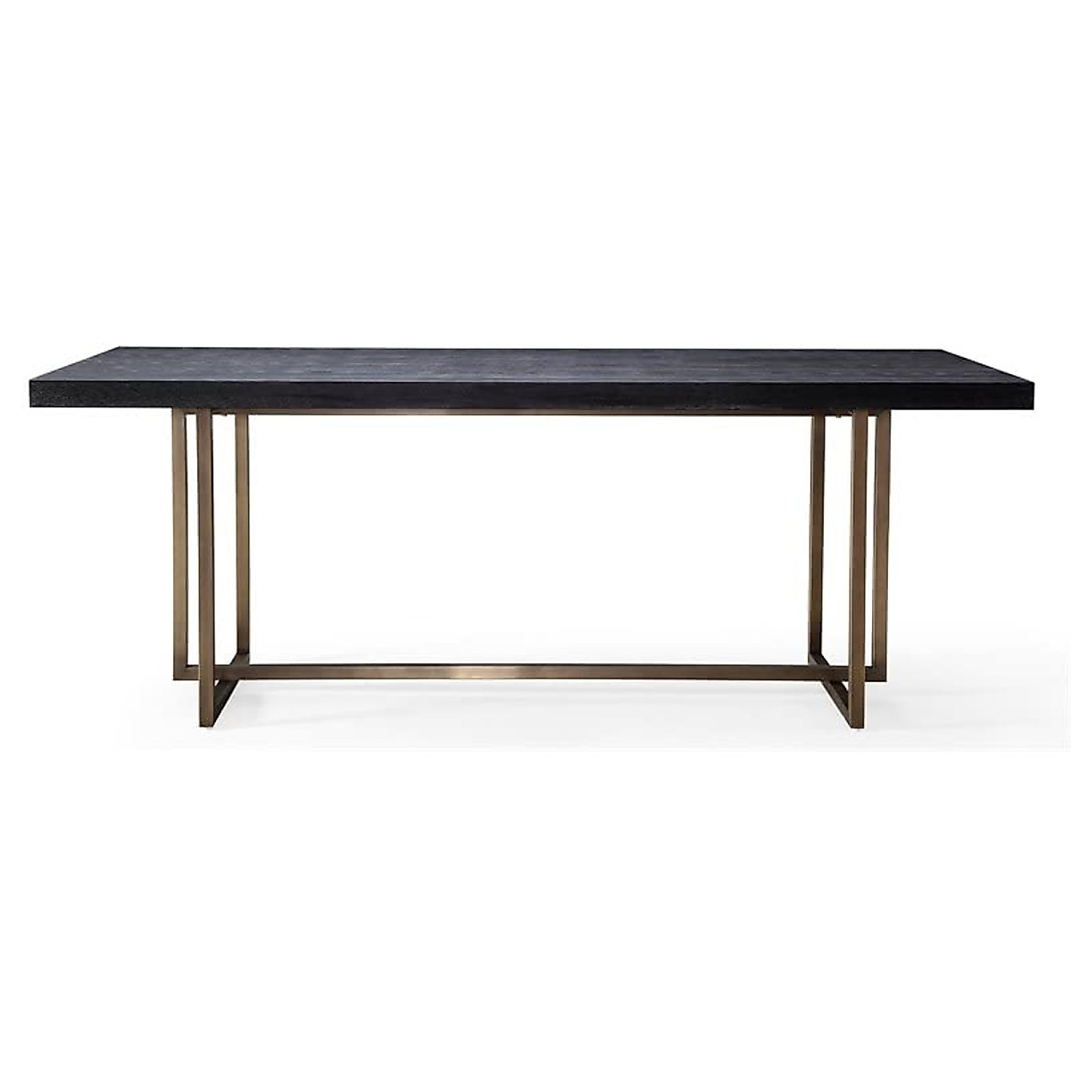TOV Furniture Mason Modern Handmade Veneer Dining Table, Black