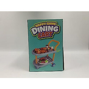 Kids Food cart Toy Sets,Kids Role Play Large Dining car Toys and 98pcs Food, Kitchen, Tableware Accessories., Educational Toys for 3+ Years Boys/Gir