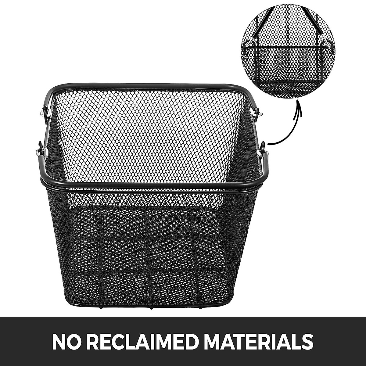 Mophorn 12PCS Shopping Baskets with Handles, Black Metal Shopping Basket, Portable Wire Shopping Basket, Black Wire Mesh shopping Basket Set for Stores Shopping