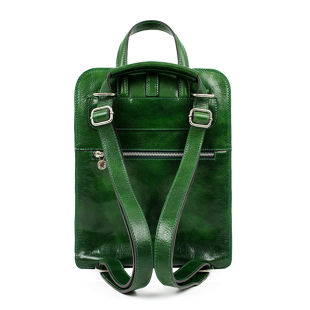 Leather Backpack Convertible to Shoulder Bag - Handmade For Laptops up to 12 Inches Daybag Rucksack - Time Resistance