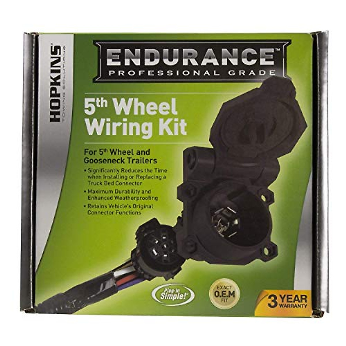 Hopkins Towing Solutions 41157 Endurance 5th Wheel Wiring Kit, Black