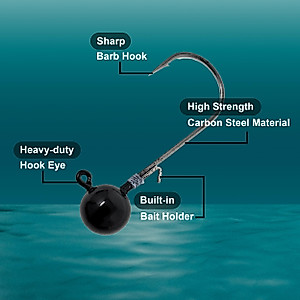Reaction Tackle Tungsten Ball Jig - 1/8oz - 1/0 hook- Weedless