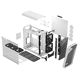 Fractal Design Torrent RGB White E-ATX Tempered Glass Window High-Airflow Mid Tower Computer Case