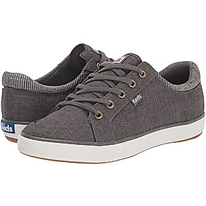 Keds Center 2 Lace Up, Sneaker Womens, Grey Cotton Slub, 7 Medium