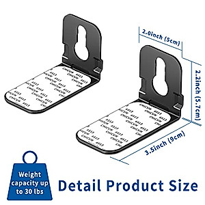 Sound Bar Mounts Universal Soundbar Wall Mount Bracket Kit for Most of Soundbars Corner Wall Mount Shelf Mounting Brackets, Black