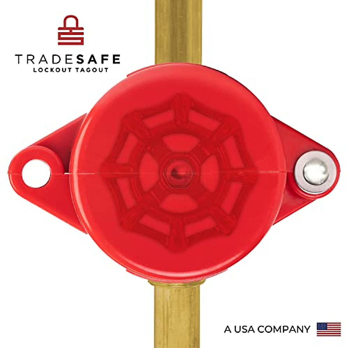 TRADESAFE Gate Valve Lockout - 2 Pack Valve Lockout Device for 1 inch to 2-1/2 inch Diameter Valve Handles, OSHA Compliant Lockout Tagout Valve for Professional and Industrial Use