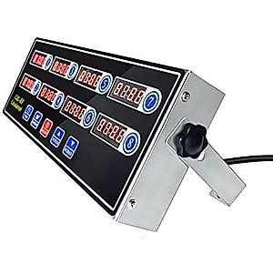 Professional Commercial 8 Channels Digital Kitchen Timer Loud Alarm for Restaurant Kitchen, Black