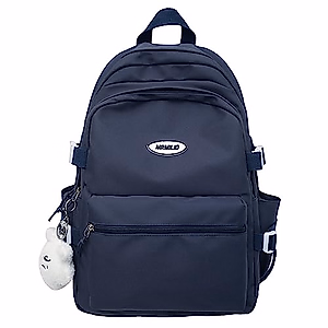 BILIPOPX Kawaii Backpack with Cute Accessories Aesthetic 15.6 Inch Laptop Backpack Pendant (Deep Blue)