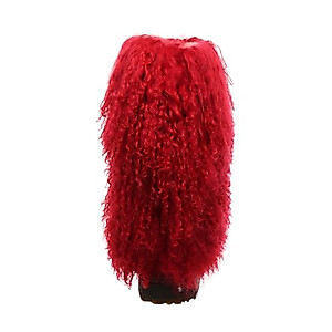 BEARPAW Women's Boetis Red Size 10 | Women's Boot Natural Fur | Women's Slip On Boot | Comfortable Winter Boot