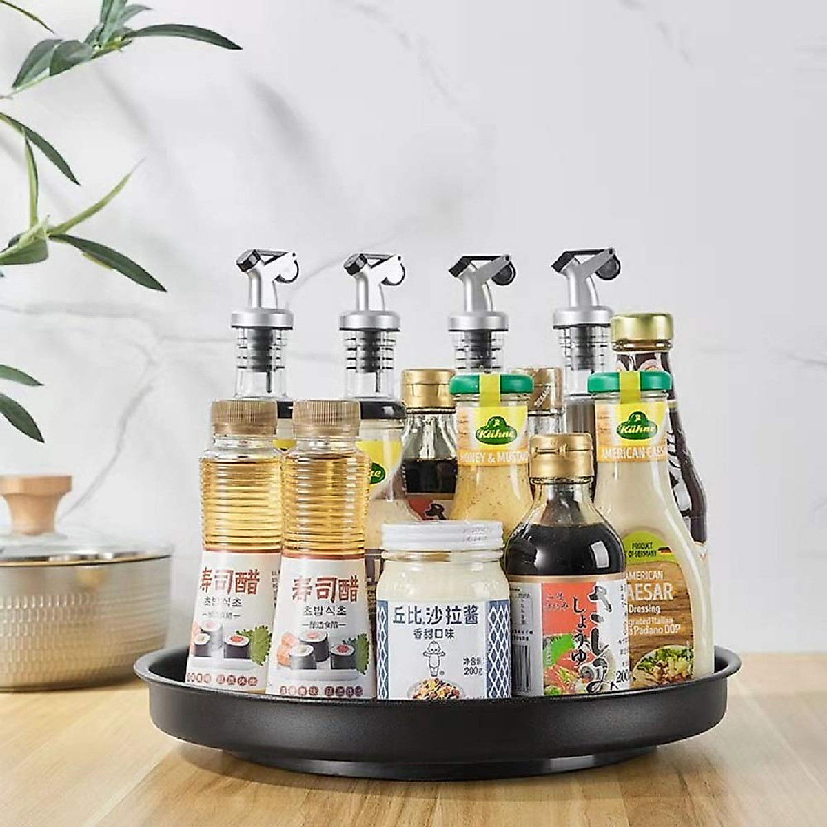 kuvar Lazy Susan Turntable Organizer Rotating Spinning Spice Rack Storage Container.