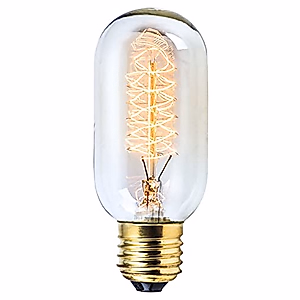 Rolay Vintage Edison Bulbs, 25W Clear Glass Antique Vintage Old Fashioned E26 Incandescent Light Bulbs, 1 Pack
