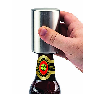 Jokari Magnetic Automatic One Handed Bottle Top Pop Opener. Easily Open Any Pry Top Beverage Without Damaging the Cap With 1 Push Single Handedly. Perfect Bar Accessory for Beer and Gadget Lovers (1)