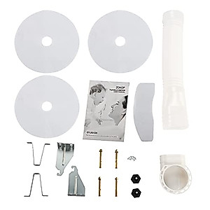 1300W Electric Portable Clothes Dryer Compact Clothes Dryer Easy Control Button Panel for Variety Drying Mode (23.62 * 15.75 * 27.17) Inch Stainless Steel Clothes Dryer with Exhaust Pipe Four-function Portable Clothes Dryer, White