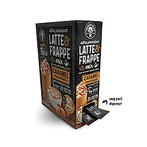 Frozen Bean Ultra-Premium Caramel Macchiato (Lightened) Latte & Frappe (40 Pack)